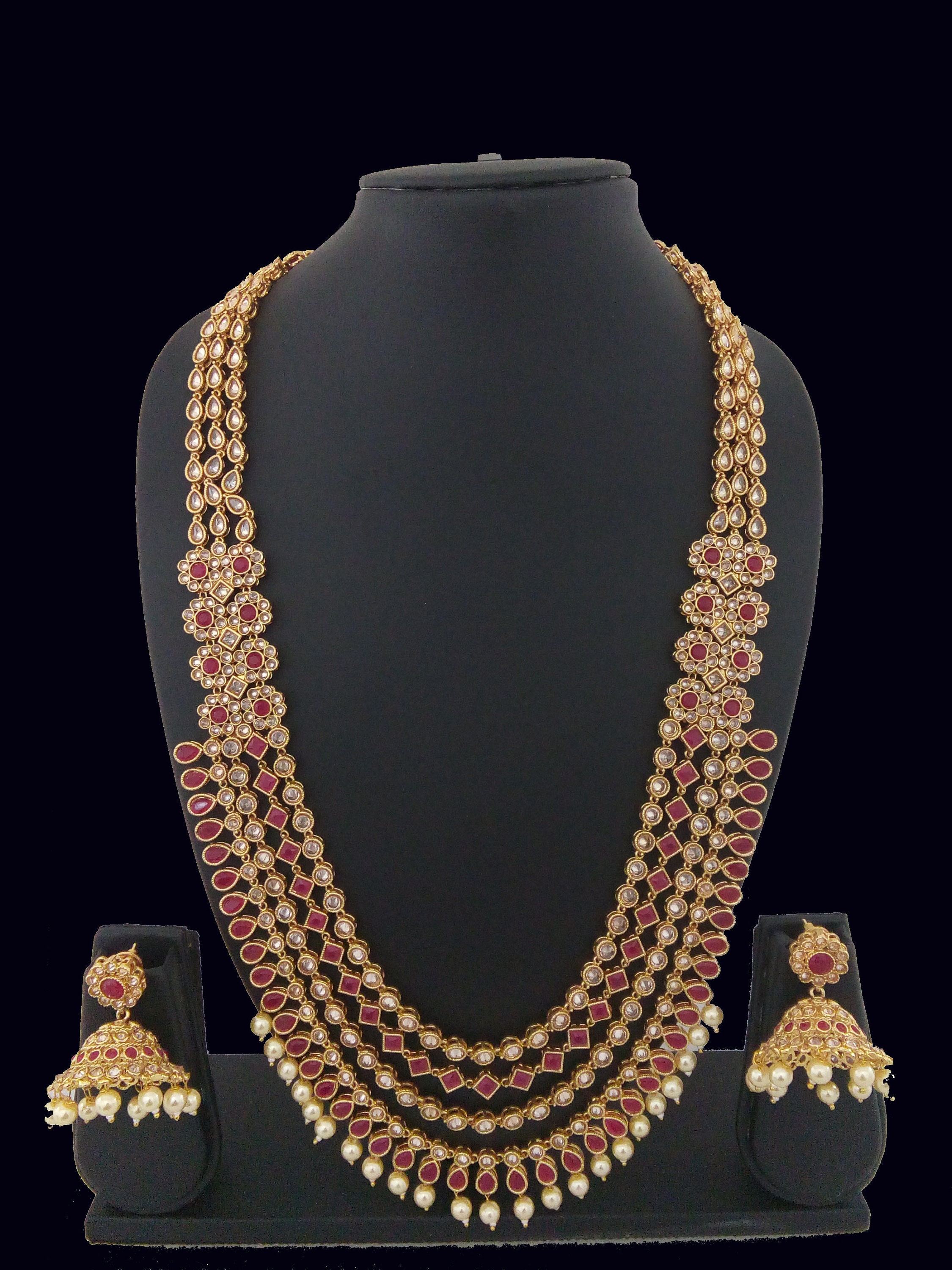 Indian Jewelry Long Necklace Set Bollywood Ethnic Long Set - Etsy