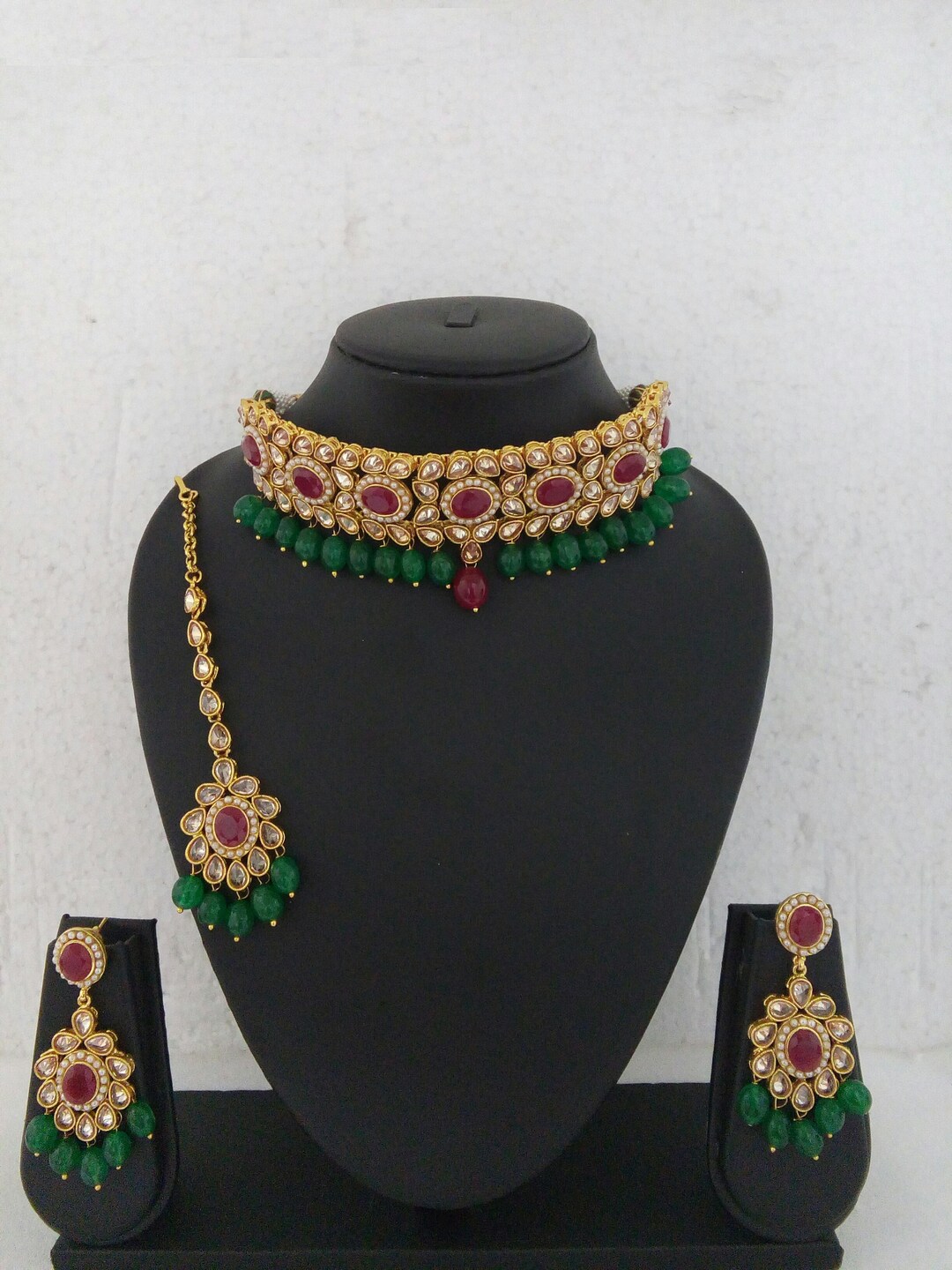 Indian Jewelry Choker Chick Set Bollywood Chick Necklace Set - Etsy
