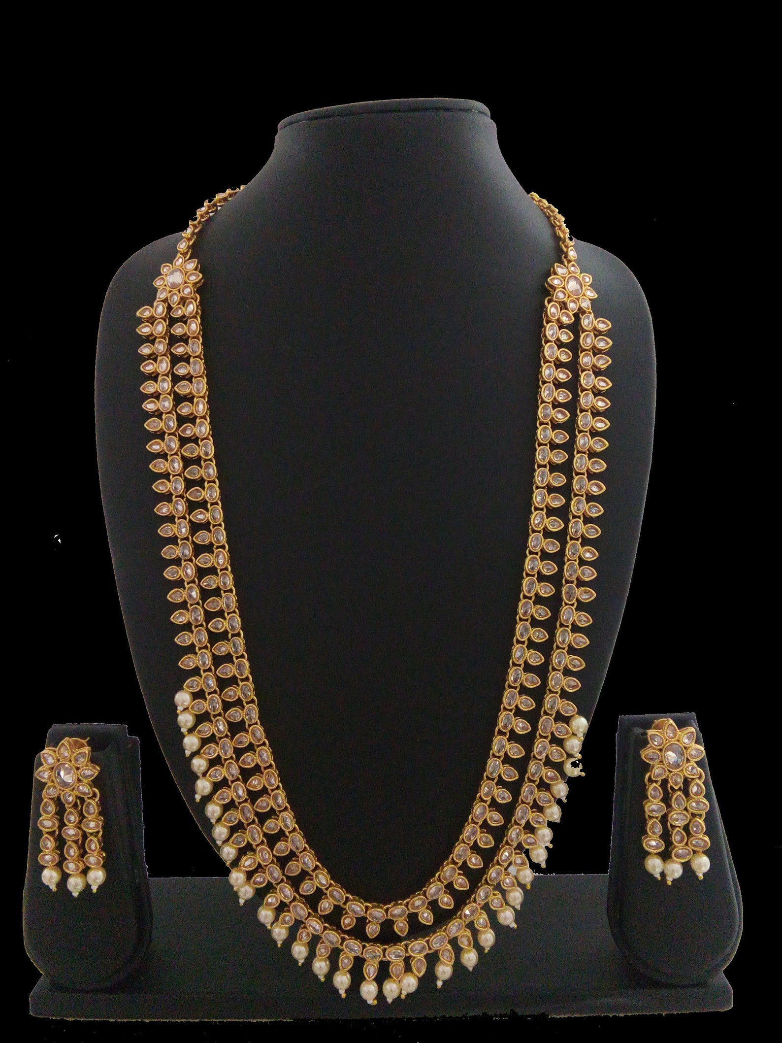 Indian Jewelry Long Necklace Set Bollywood Long Set Earring - Etsy