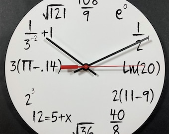 Math Theme 10 Wall Clock - Etsy