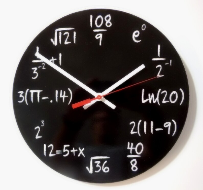 Math Theme 10 Wall Clock | Etsy