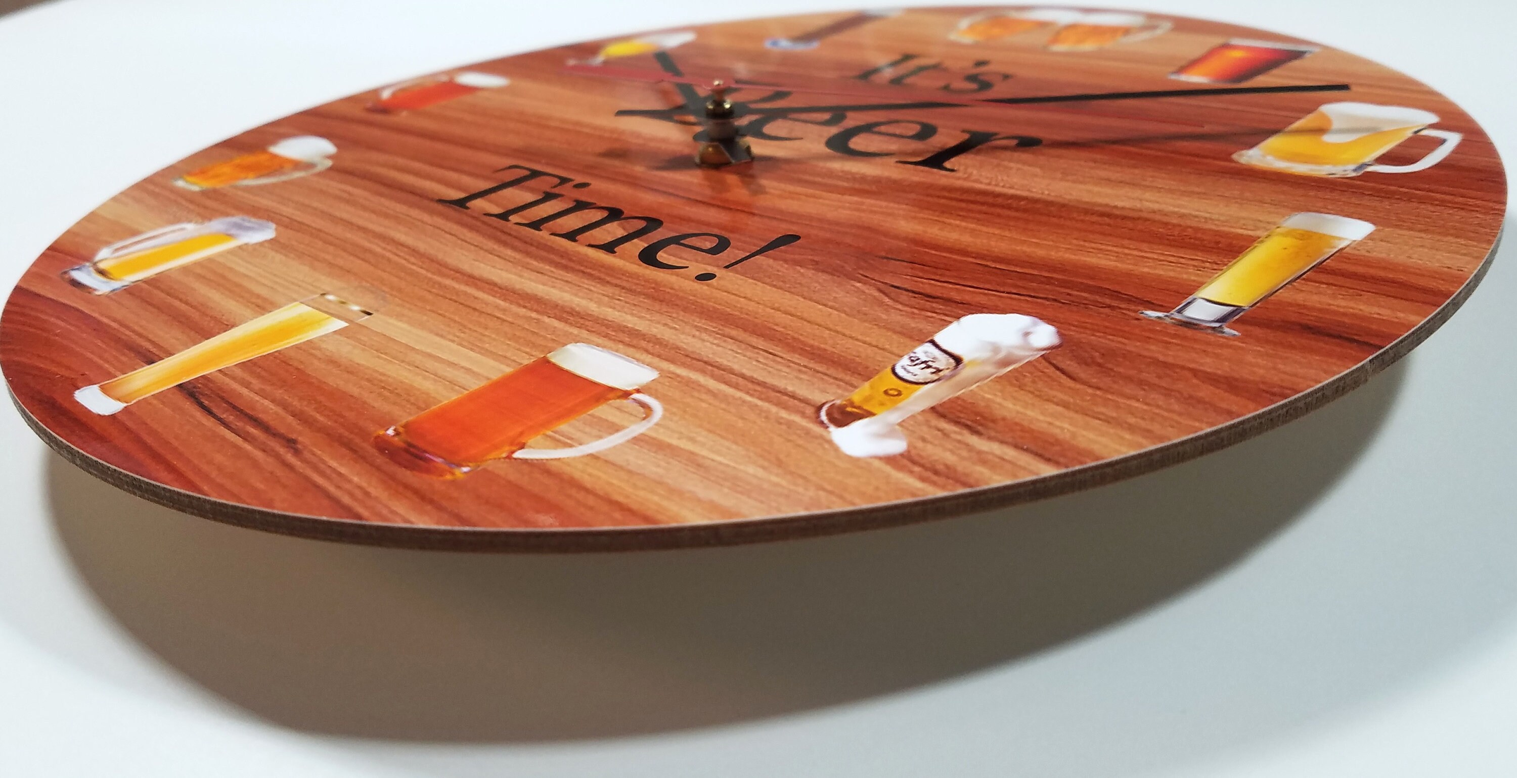 Beer Theme 10" Fun Wall Clock: It's Beer Time! Ready to Hang, No ...