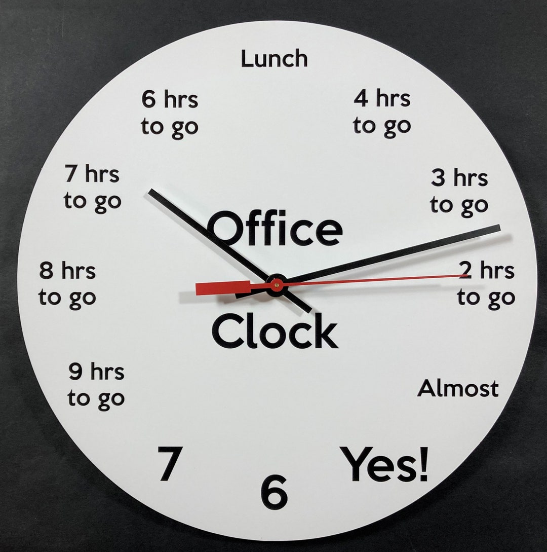Funny Office Wall Clock - 5 O'clock Countdown - Etsy