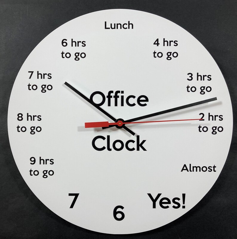 Funny Office Wall Clock 5 O'clock Countdown - Etsy Hong Kong