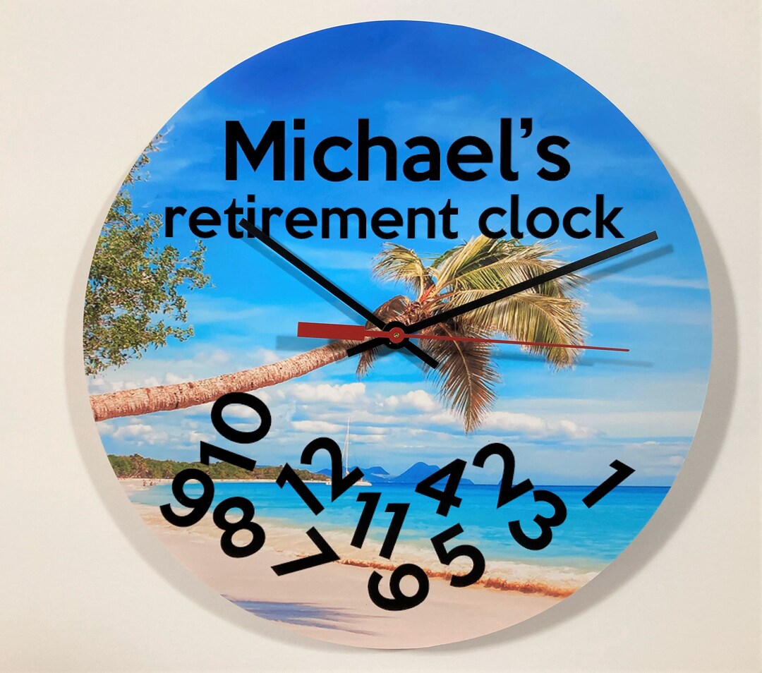 Personalized Retirement 10" Wall Clock - Etsy