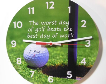 Golf Wall Clock | Etsy