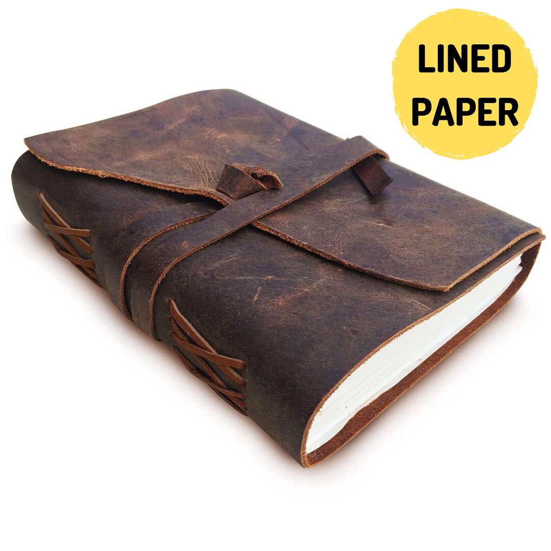HANDMADE LEATHER JOURNAL Lined Paper for Men and Women | Soft Leather ...
