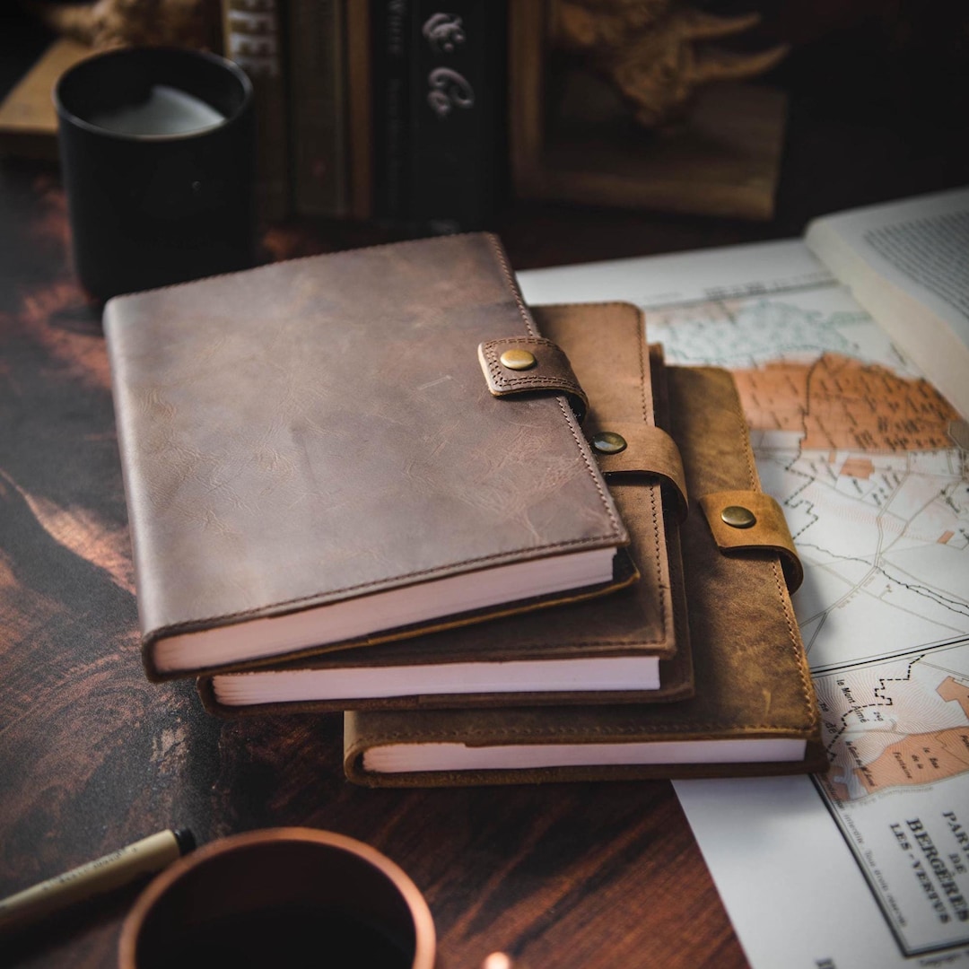 Refillable Leather Journal | Premium Lined A5 Notebook Cover | Ruled ...