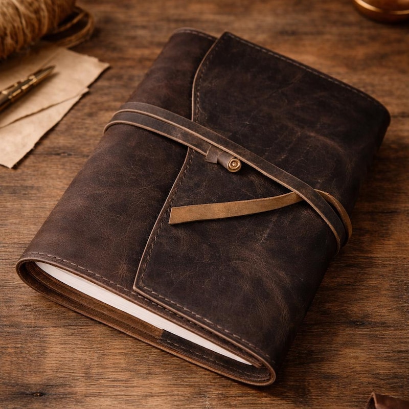 A5 Leather Notebook Sleeve - Etsy