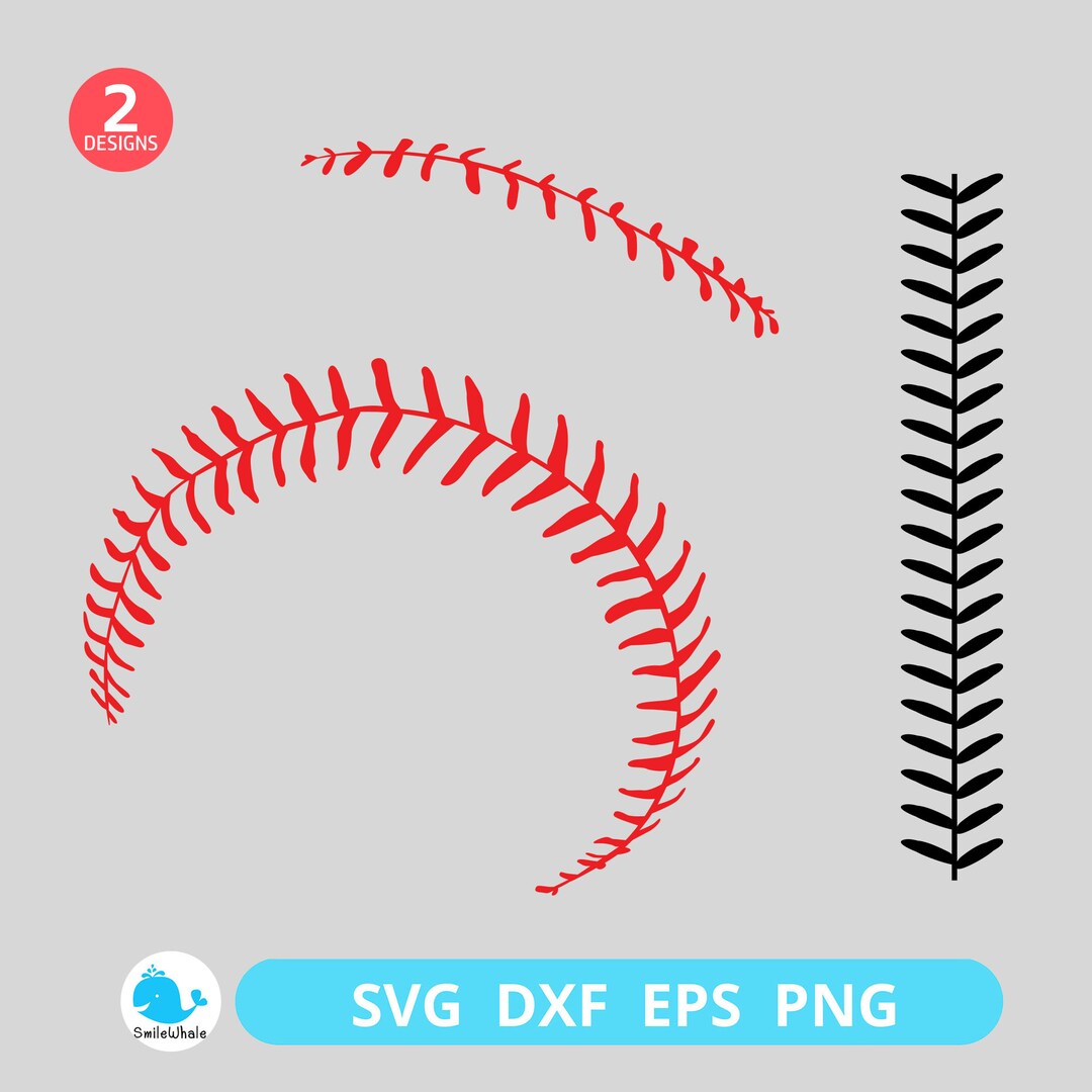 Baseball Stitches SVG, Baseball Laces SVG, Digital File, Illustration ...