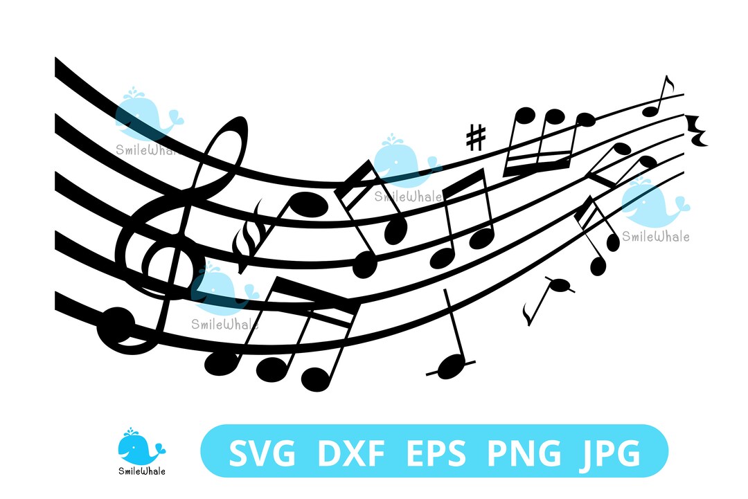 Music Notes Svg, Musical Note SVG, Digital File, Illustration, Cutting ...