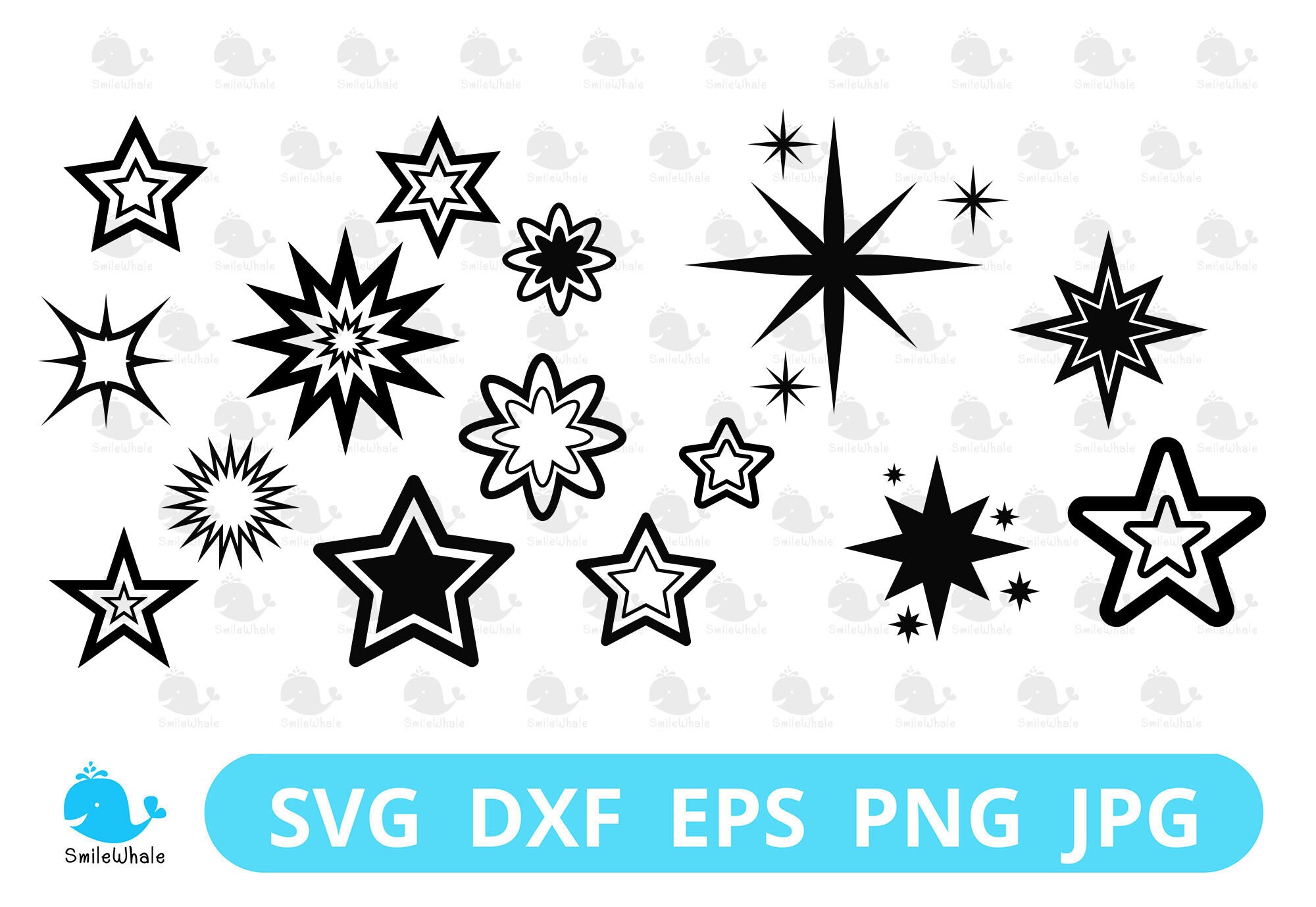 Star SVG, Sparkle SVG, Cricut and Silhouette, Star Digital Download Svg ...