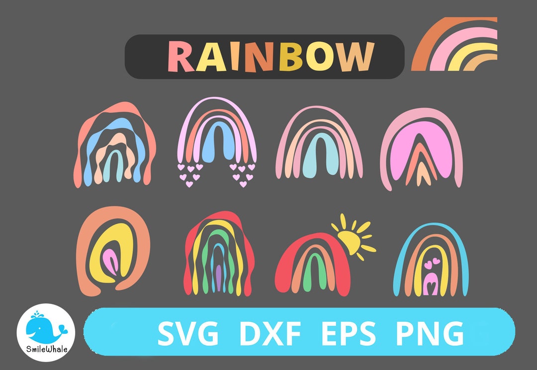 Rainbow SVG, Rainbow Cut File, Rainbow Bundle Svg, Digital File ...