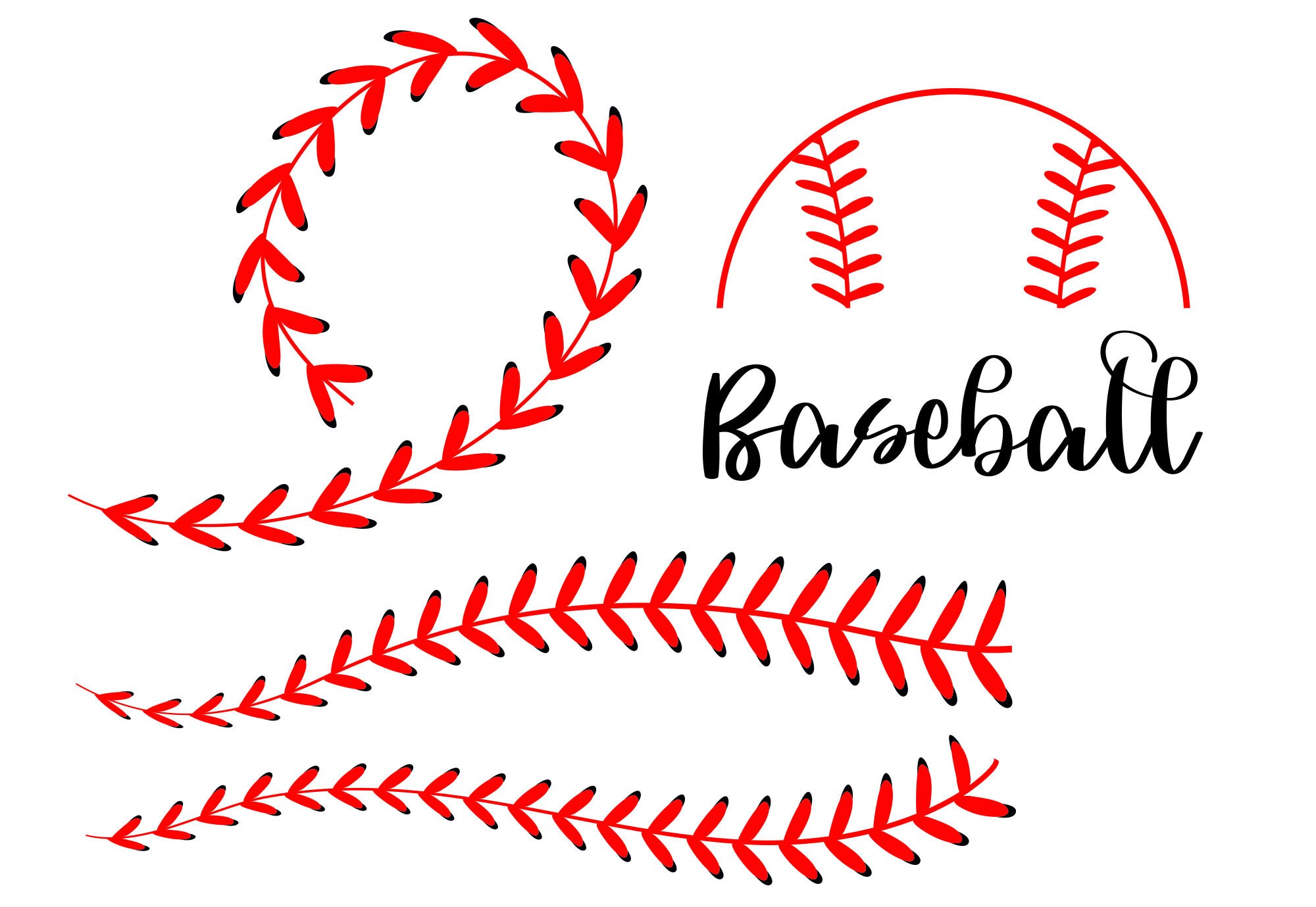 Baseball Stitches SVG, Digital File, Illustration, Cutting File, Clip ...