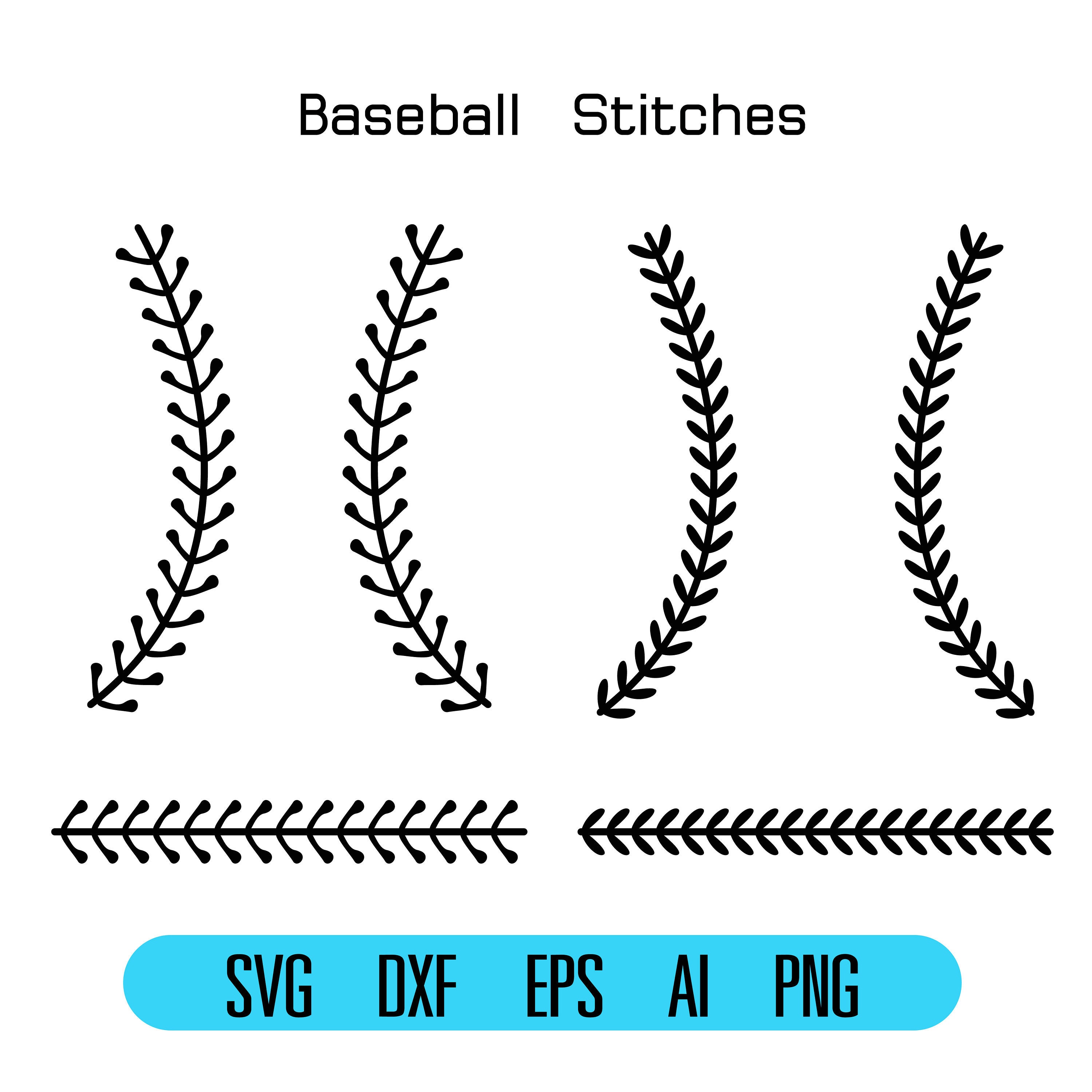 Baseball Stitches Silhouettes SVG, Digital,illustration, Cutting File ...