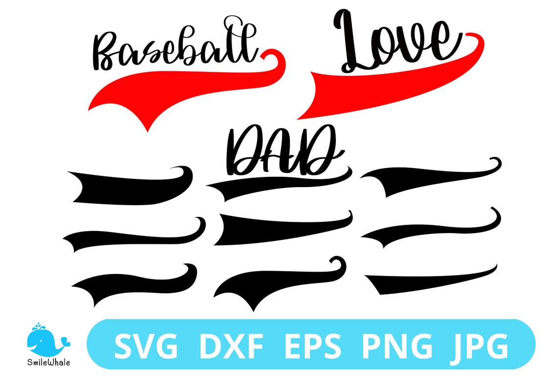 Baseball Tails Svg , Text Tails Svg, Font Tails Svg, Cutting File ...