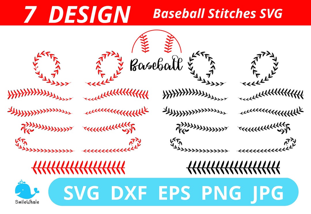 Baseball Stitches SVG, Digital File, Illustration, Cutting File, Clip ...