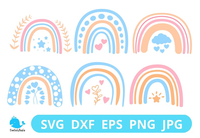 Rainbow SVG, Rainbow Cut File, Rainbow Bundle Svg, Digital File ...
