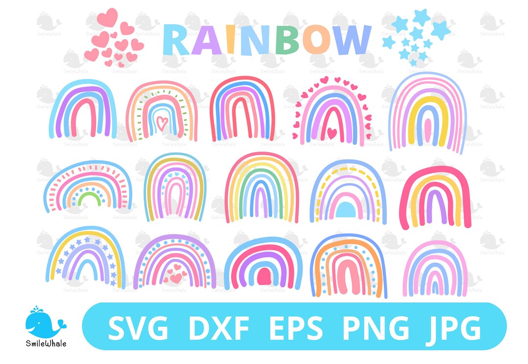Rainbow SVG, Rainbow Cut File, Rainbow Bundle Svg, Digital File ...