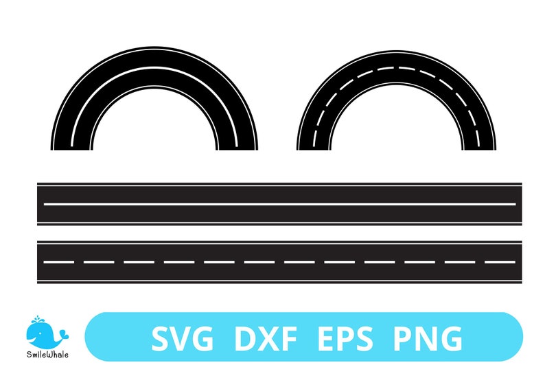 Road Svg, Highway Svg, Clip Art Silhouette, Digital File, Cut File ...