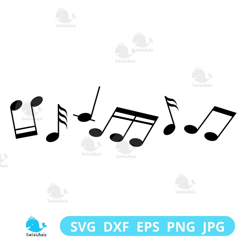 Notas musicales svg, Nota musical SVG, Archivo digital, Ilustración ...