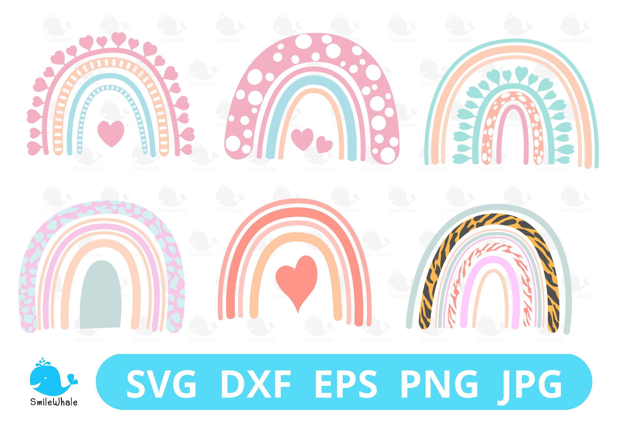 Rainbow SVG Rainbow Cut File Rainbow Bundle Svg Digital - Etsy