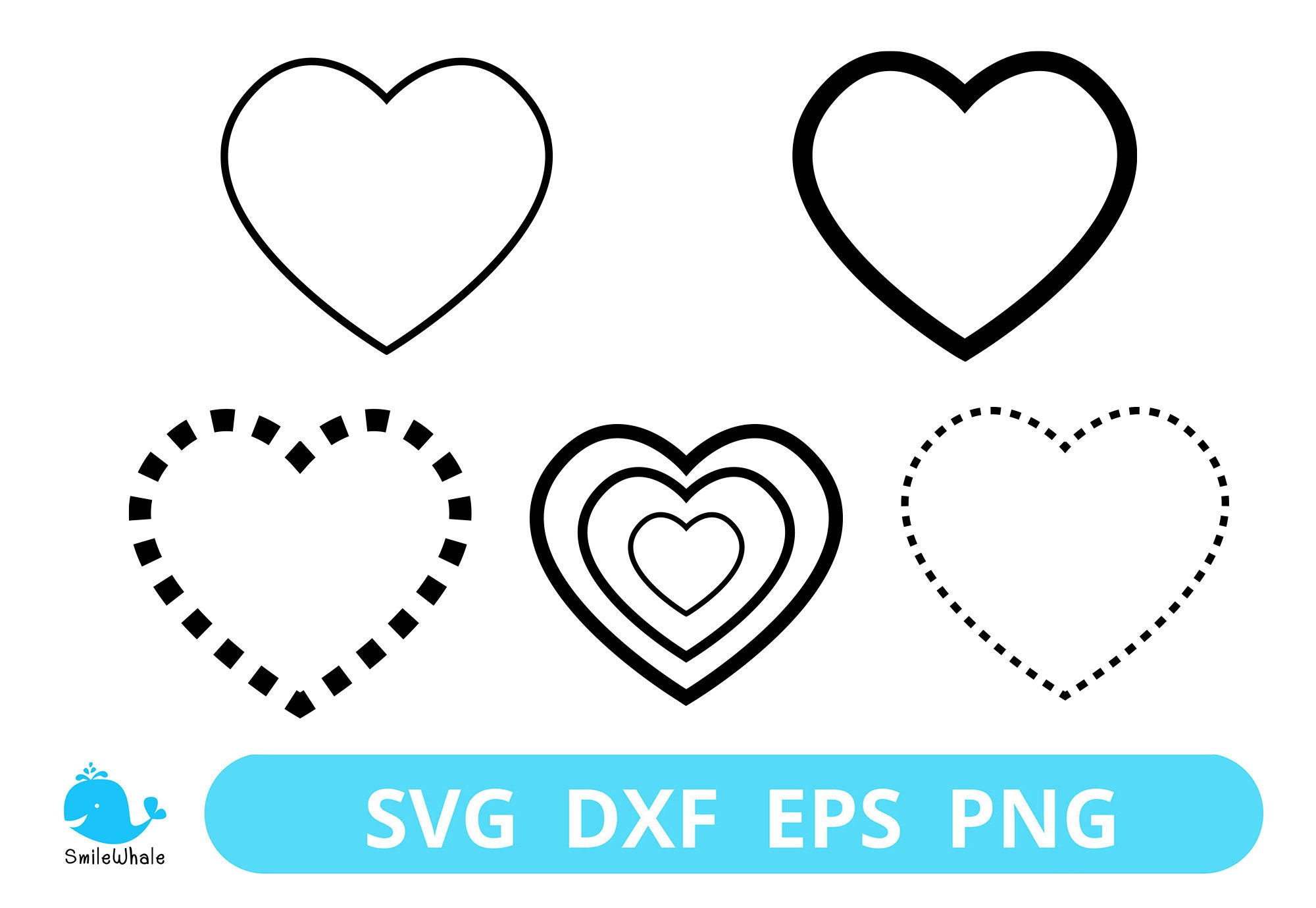 Heart SVG, Heart Outline, Digital Download, Valentine's Day - Etsy