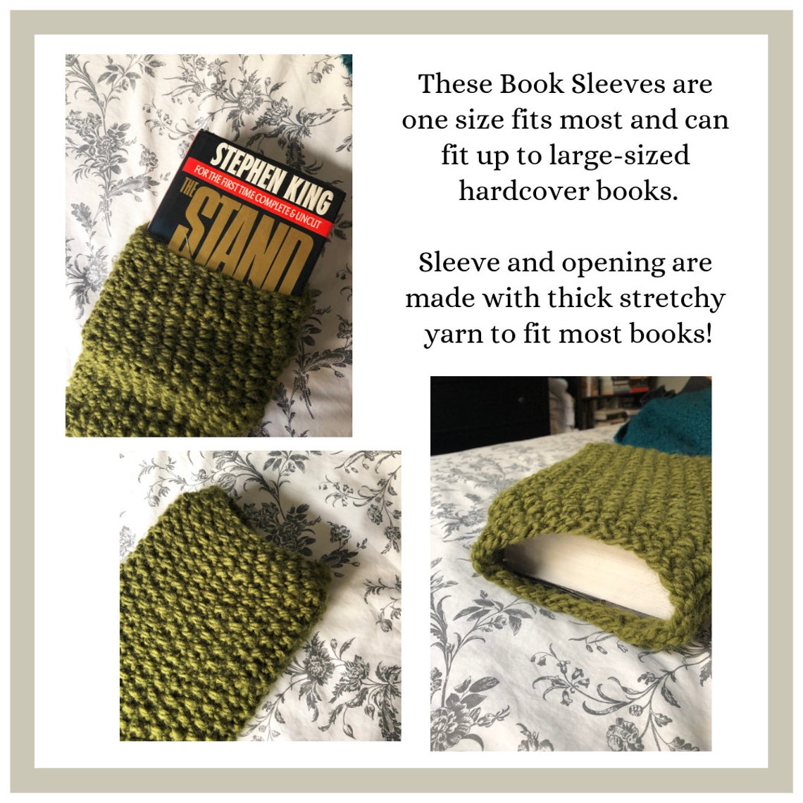 Ocean Blue Knit Book Sleeve Paperback Hardcover Ipad - Etsy