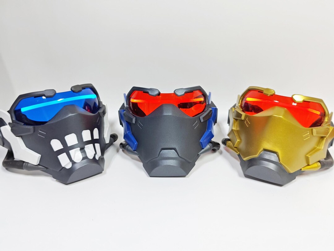 Soldier 76 Mask OW Soldier 76 Half Face Helmet Soldier Cosplay Costume ...