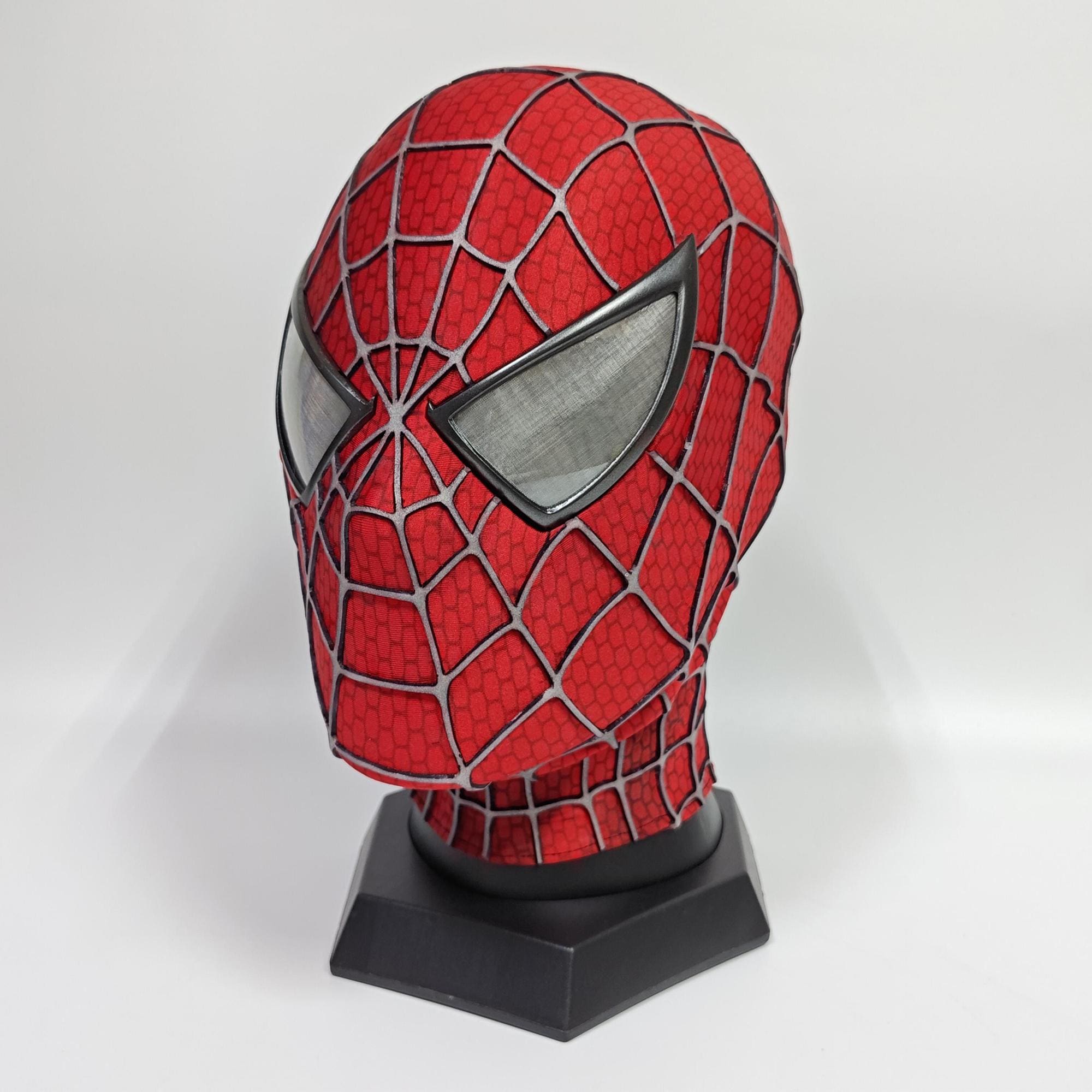 Sam Raimi Spiderman Mask Cosplay Mask With Removable Eyes 3D Rubber Web ...