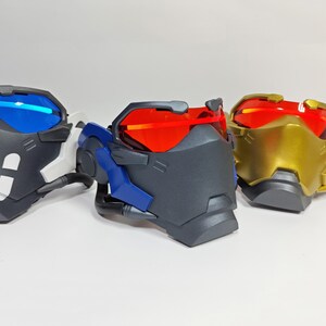Soldier 76 Mask OW Soldier 76 Half Face Helmet Soldier Cosplay Costume ...