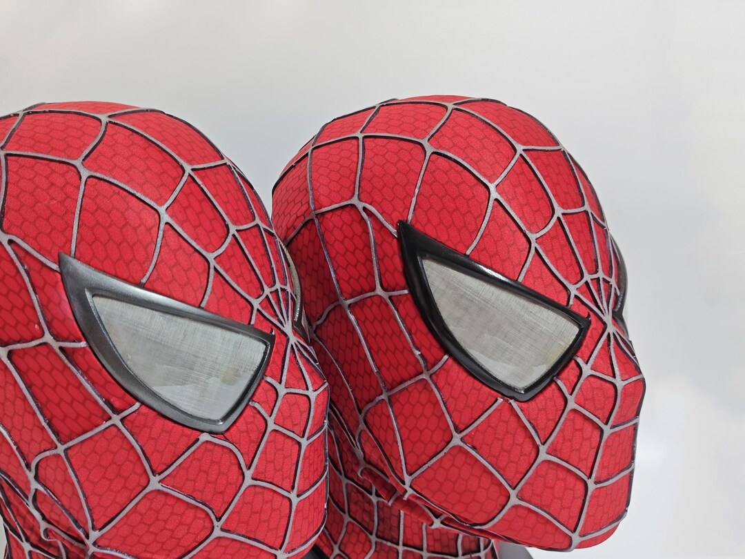 Sam Raimi Spiderman Mask Cosplay Mask With Removable Eyes 3D Rubber Web ...
