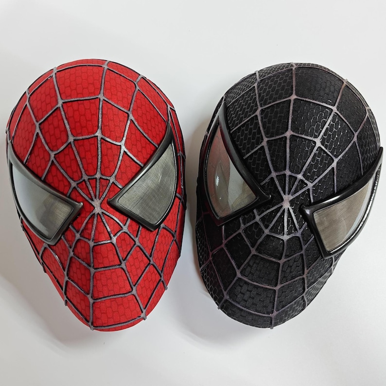 Sam Raimi Spiderman Mask Cosplay Spiderman Mask Upgraded 3D Rubber Web ...