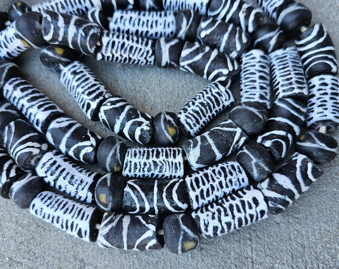 Black and White African Beads, Jewelry Making - Etsy