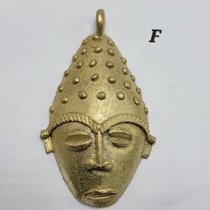 Large African Face Mask, Metal Pendant - Etsy