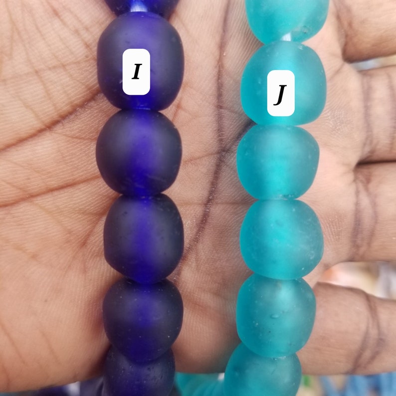 Frosted Recycled Ghana Glass Beads - Etsy