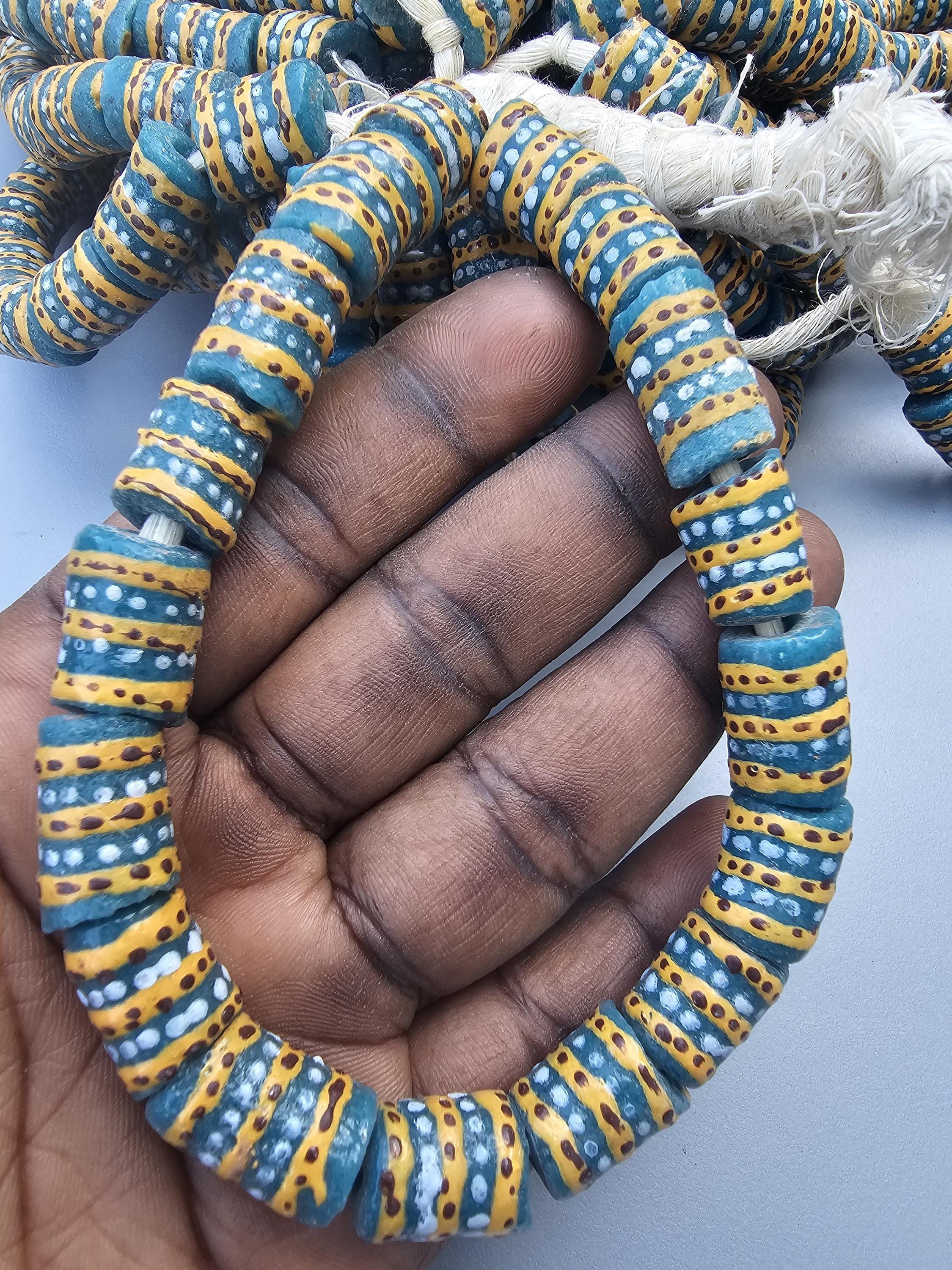 16 Hand Painted African Beads - Etsy