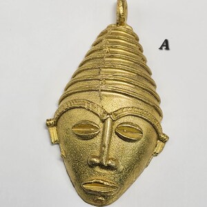 Large African Face Mask, Metal Pendant - Etsy