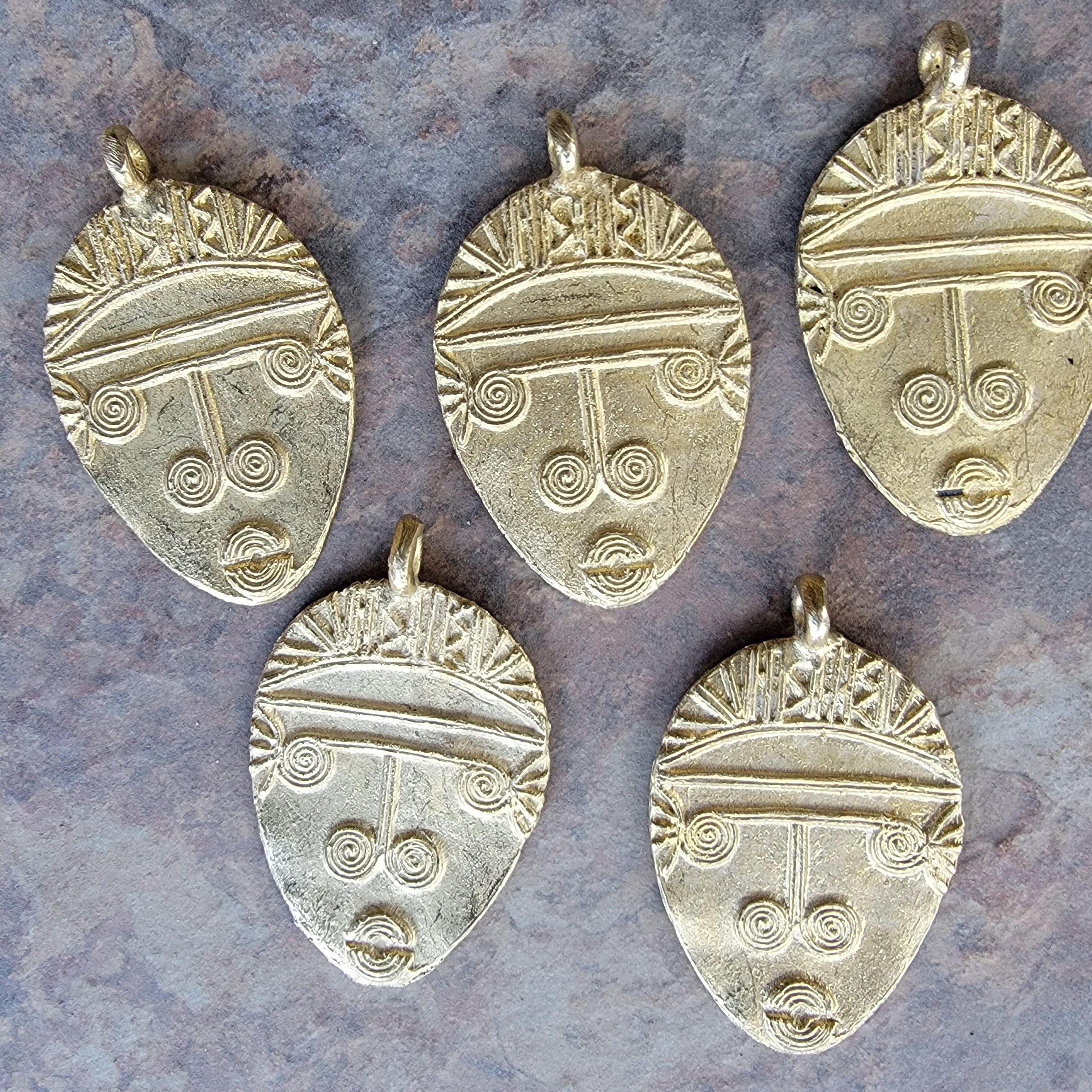 Ashanti Brass Pendant Brass Beads - Etsy