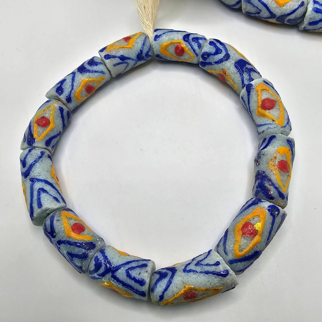 Blue Handmade African Beads, Jewelry Making - Etsy