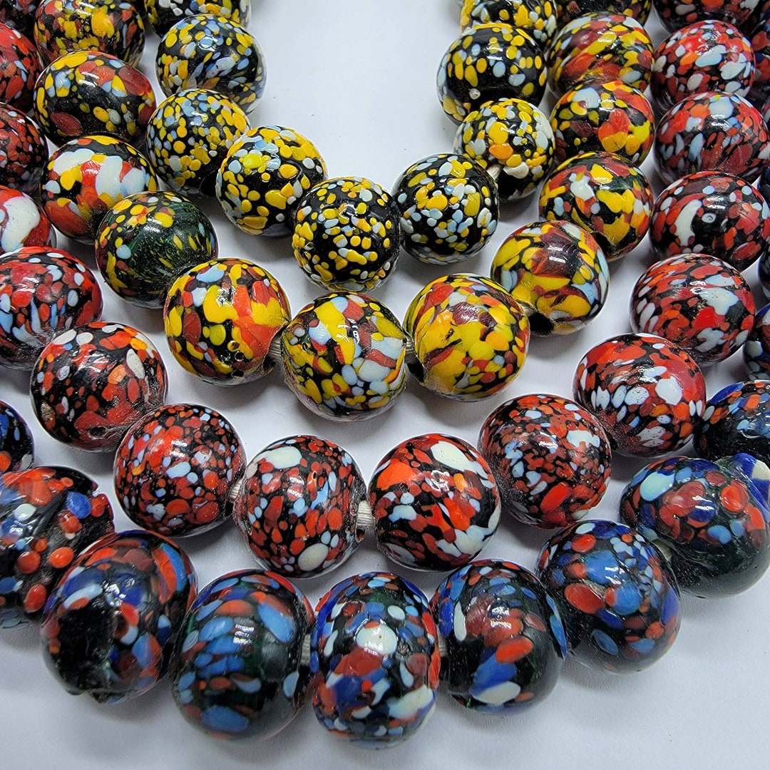Small Round Glass Beads, Indian Beads - Etsy