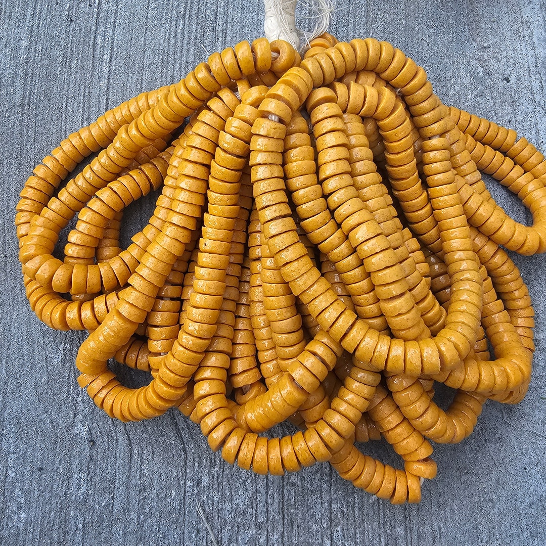 Small Mustard Yellow Spacer Beads - Etsy