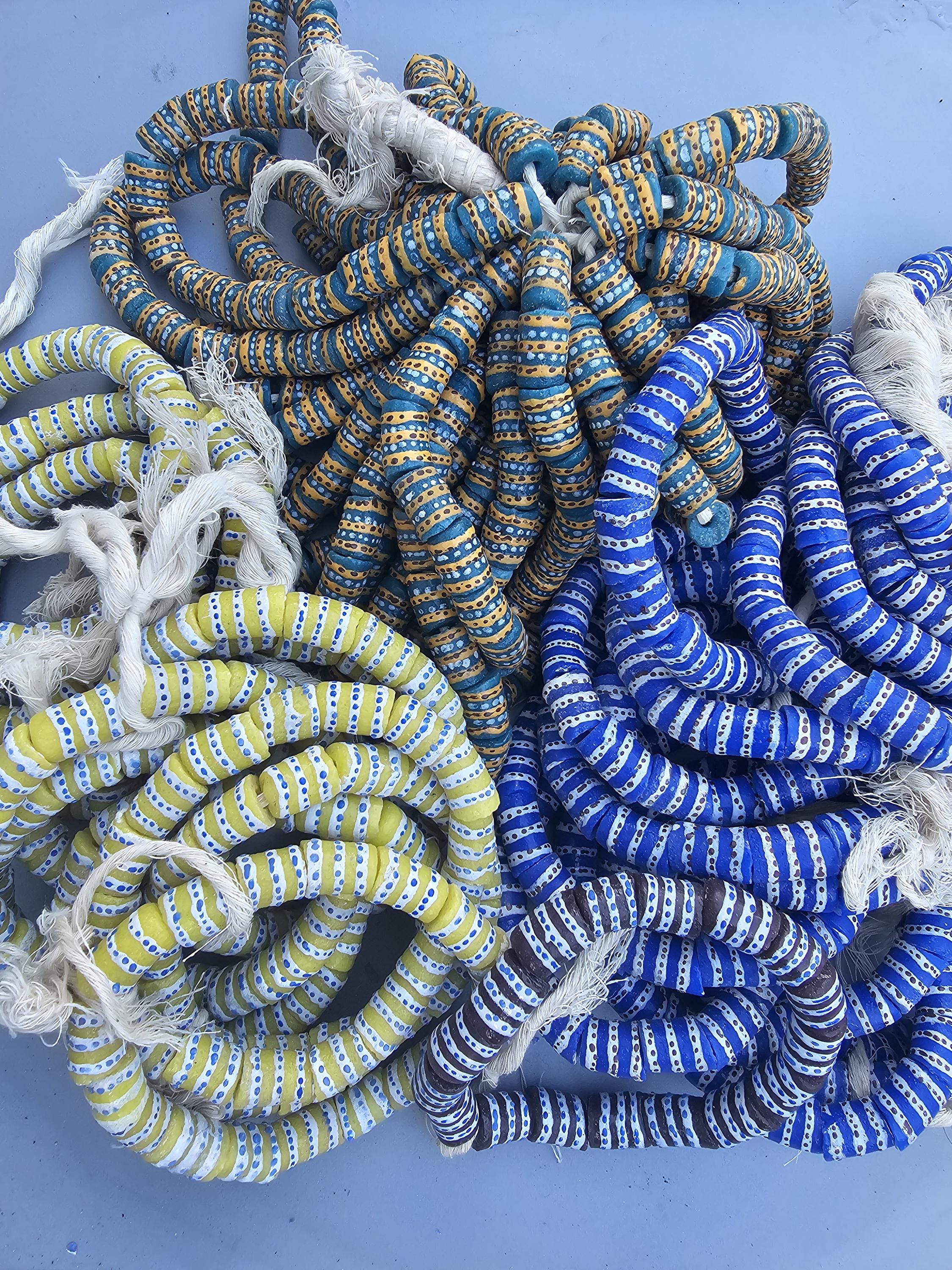16 Hand Painted African Beads - Etsy