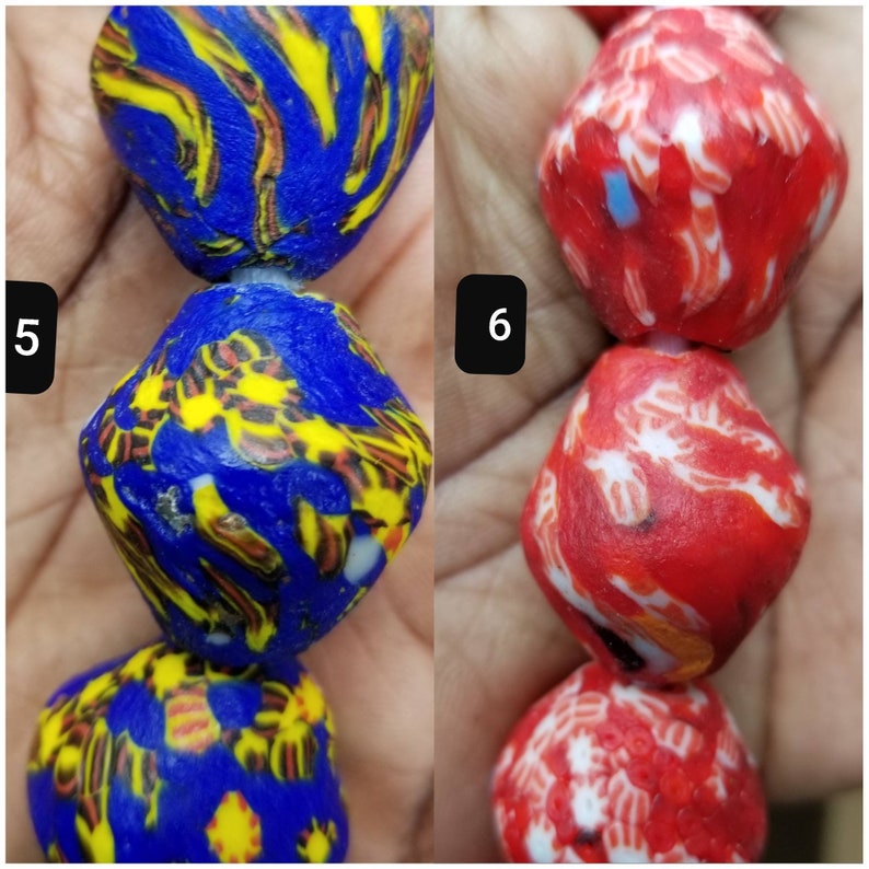 Recycled Bi-cone Beads, African Beads, Krobo Glass Beads - Etsy