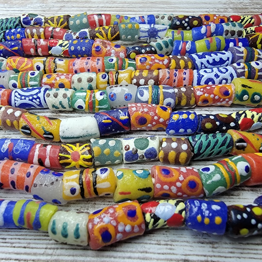 65 Small African Beads, Tribal Beads - Etsy