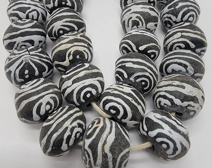 Black and White African Hand Painted Balls - Etsy