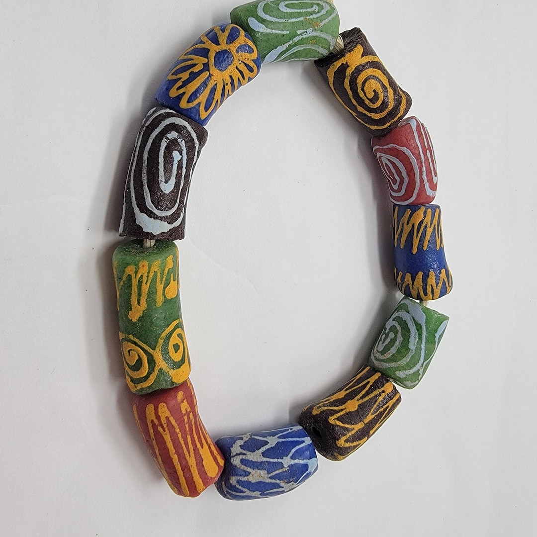 Large Mix African Beads, Powdered Glass Beads, Tribal Beads - Etsy