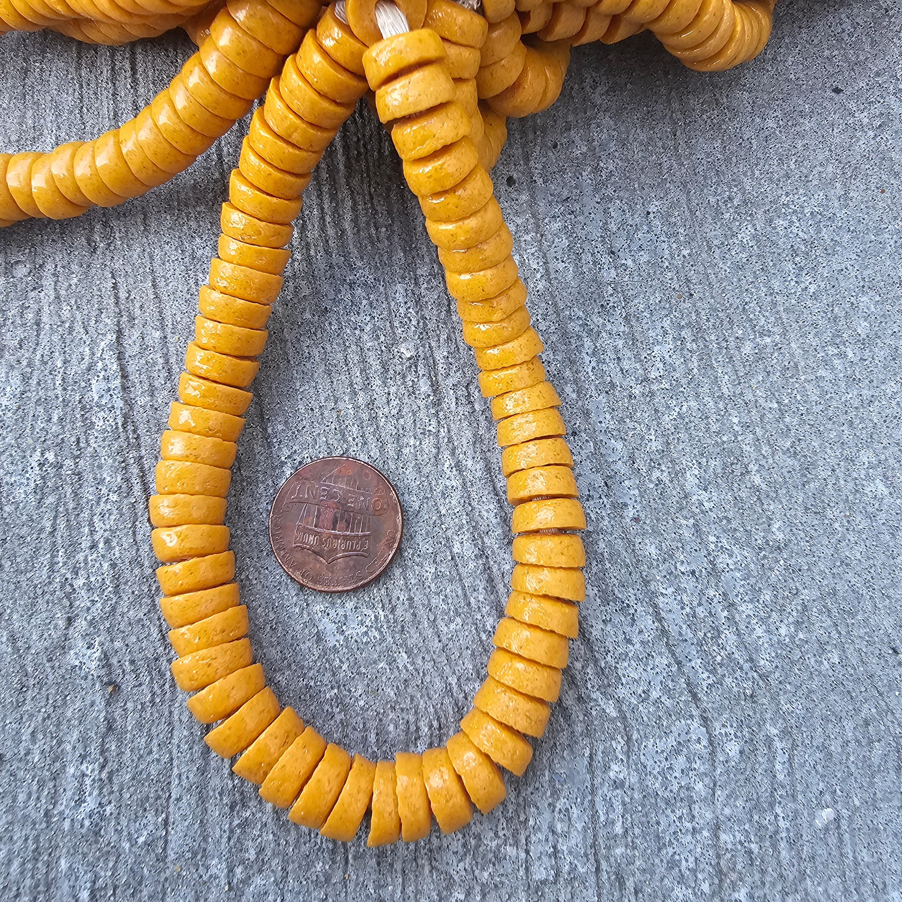 Small Mustard Yellow Spacer Beads - Etsy