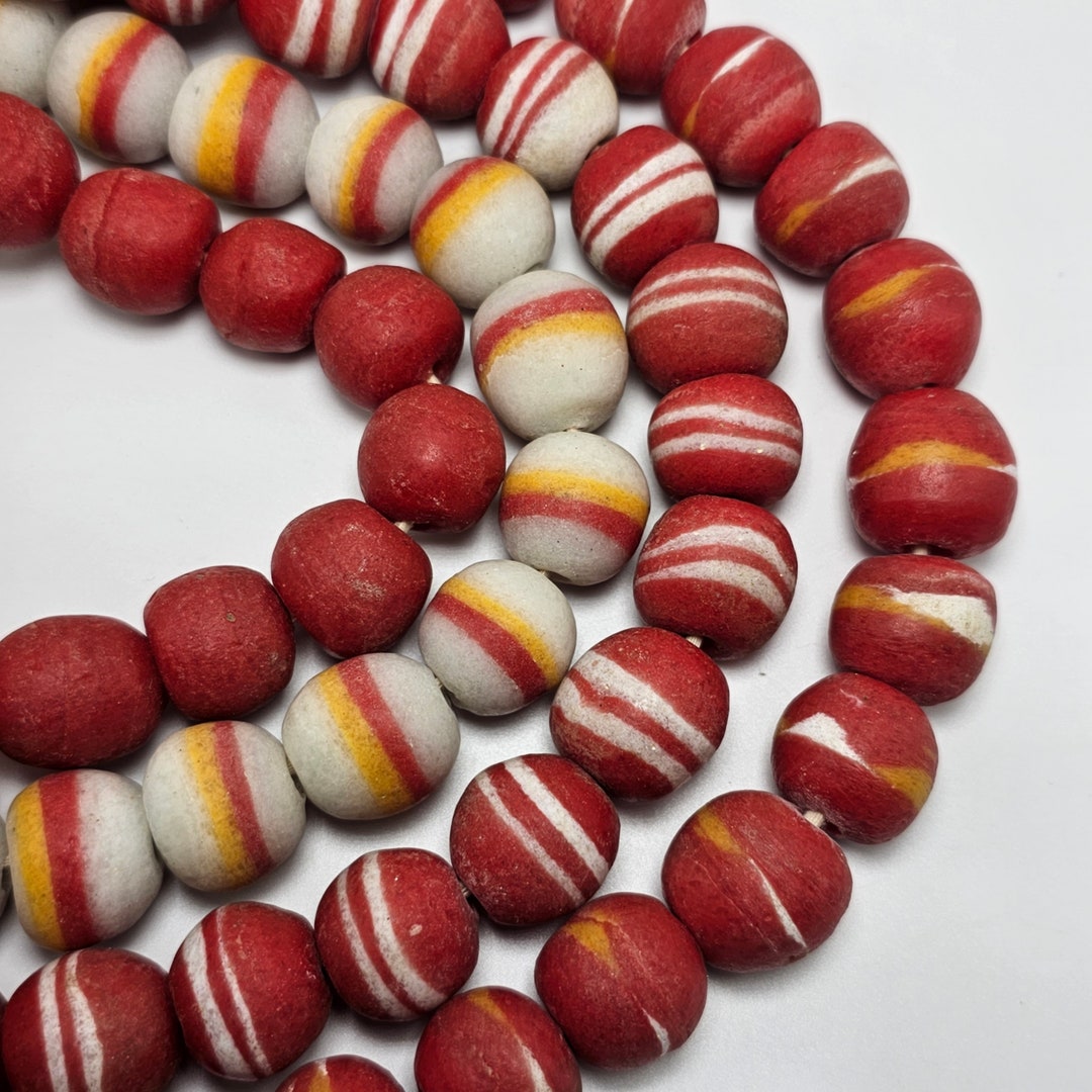 Red African Ball Beads, Jewelry Making Beads - Etsy