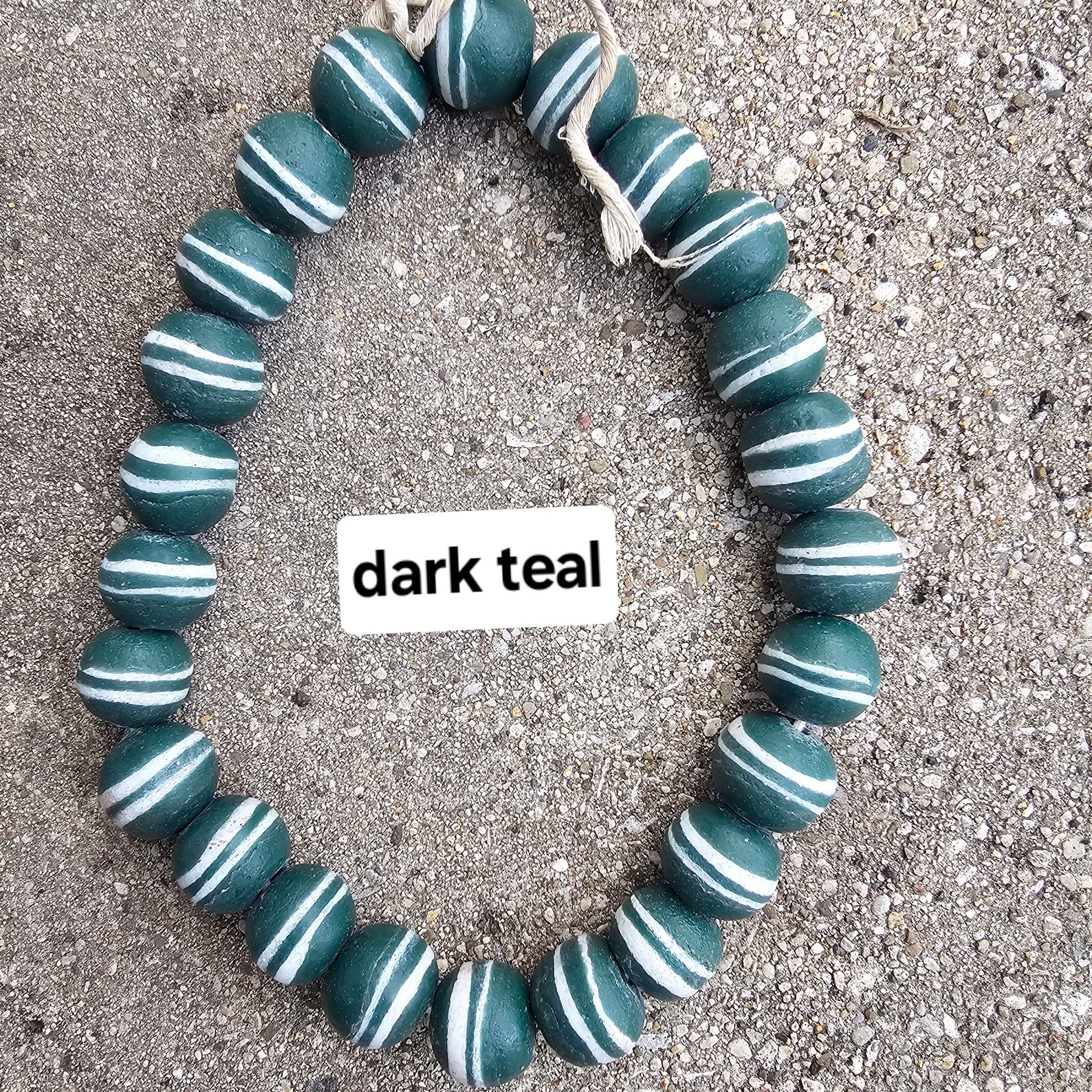 Green Teal African Ball Beads - Etsy